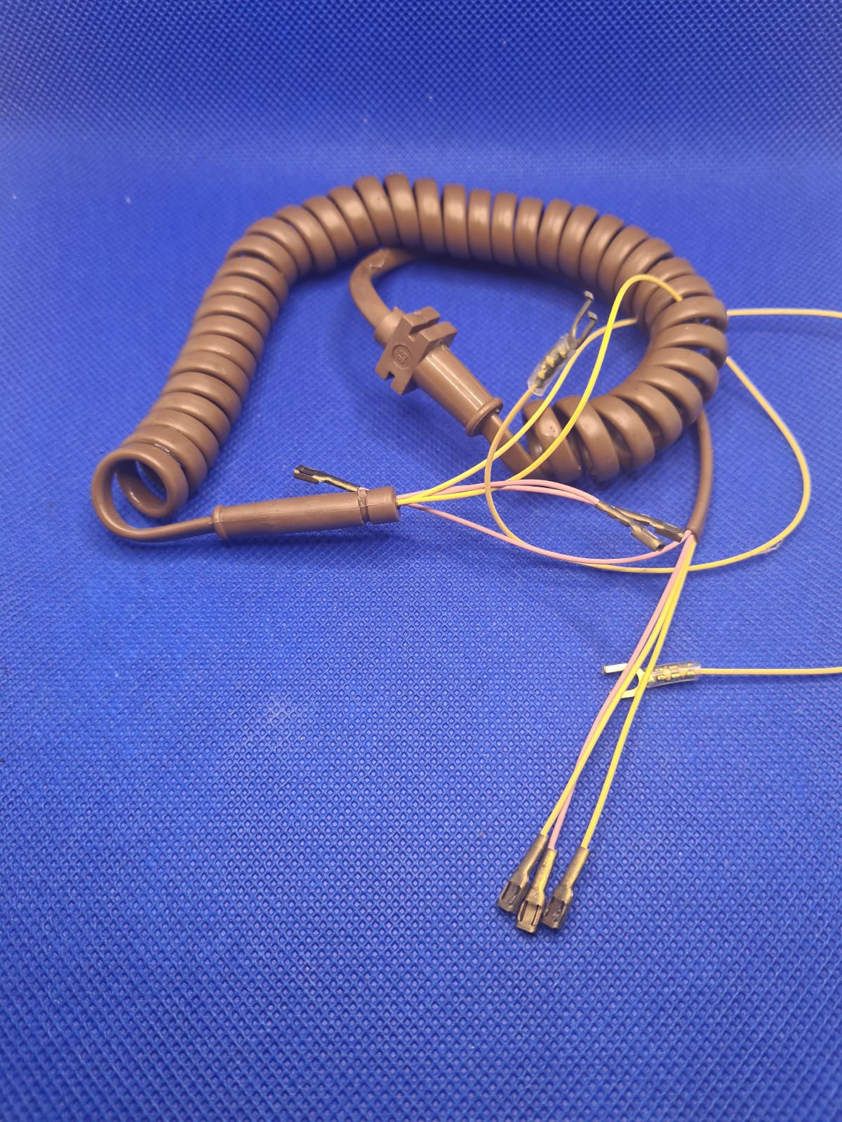 Telecom 897 Wall Phone Curly Cords Brown - Old Phones Australia